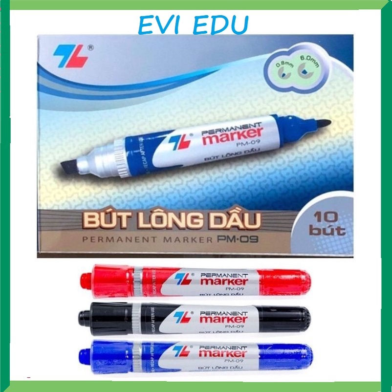 [Hàng chính hãng] Hộp 10 cây bút dạ dầu Thiên Long PM-09 / Bút lông dầu ...