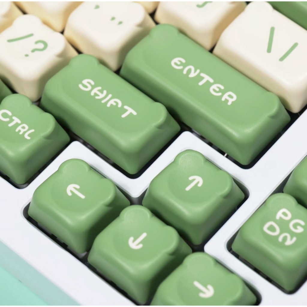 Keycap Cute Bear Profile OEM | PBT Double Shot | 122 Key | Matcha Bear ...