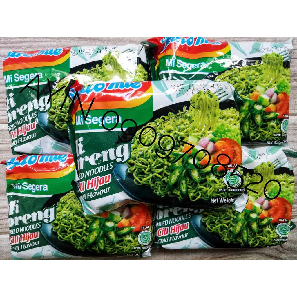 (HSD 02/2025) Mì Trộn Indomie Mi Goreng Cili Hijau Vị Ớt Xanh - Lốc 5 ...