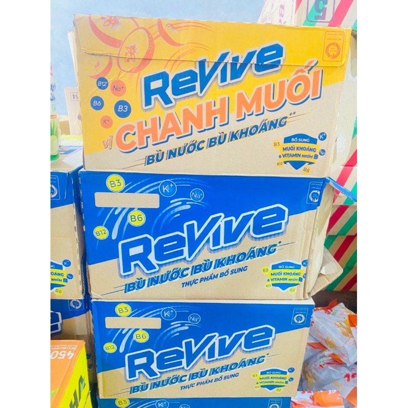 Thùng 24 chai Revive Chanh Muối 390ml/500ml | Shopee Việt Nam