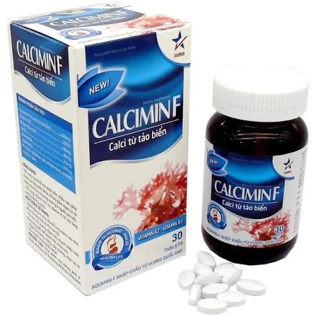 Calcimin F lọ 30 viên Calci hữu cơ từ tảo biển đỏ | Shopee Việt Nam