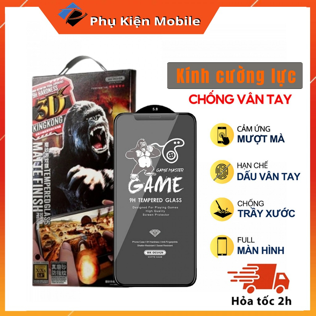 Kính cường lực iP chống vân tay Kingkong WEKOME Dán màn hình cho X Xsm ...