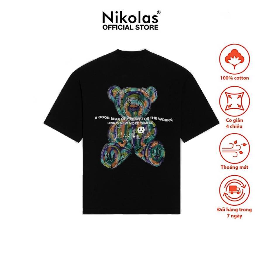 Áo thun Nam Nữ Unisex Nikolas 100% Cotton TD V14 Tee | Shopee Việt Nam