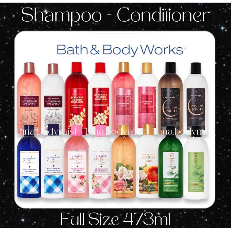 Dầu Gội & Xả Shampoo & Conditioner Bath And Body Work 473ml | Shopee ...