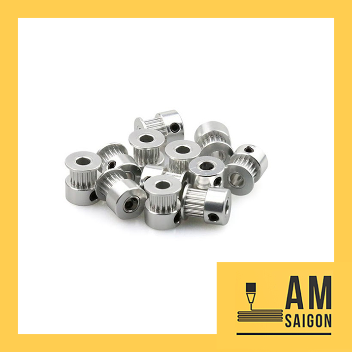 Pulley GT2 - Puly GT2 - Bánh răng nhôm GT2 bản 6mm - đủ size 16R->60R ...
