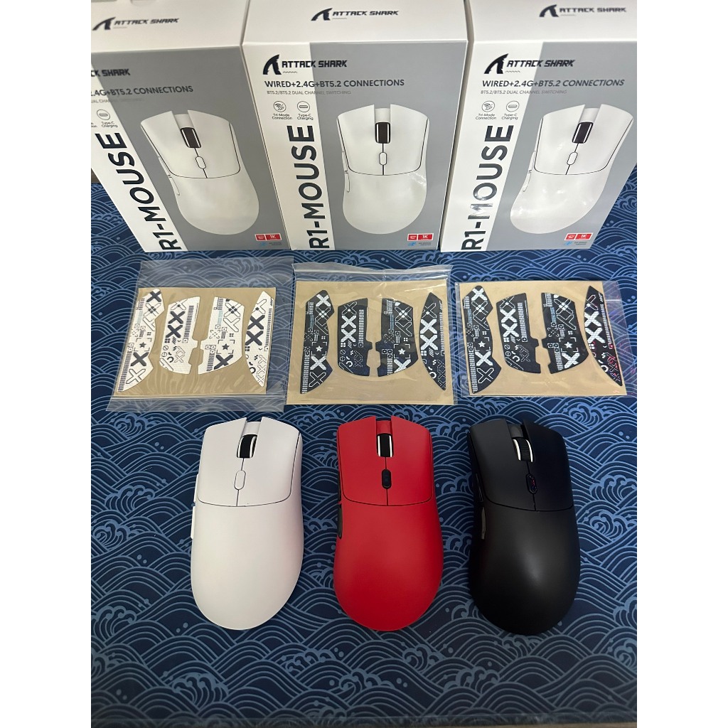 Chuột không dây công thái học Attack Shark R1 (3 Mode -Pixart 3311- 18k ...