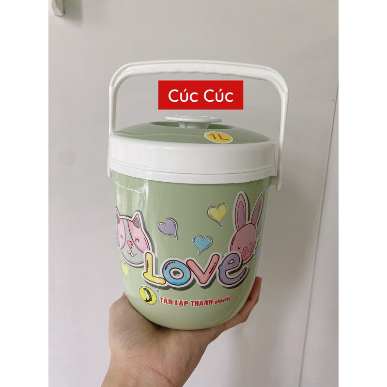 xô đá mini - bình giữ nhiệt mini 1 Lit nhựa Tân Lập Thành | Shopee Việt Nam