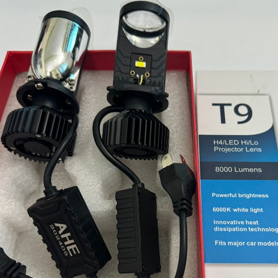 Đèn T9 Xịn Nhôm Led Pha Bi Cầu Mini T9 Siêu Sáng Chân H4 Lắp Mọi Dòng Xe Máy-Ô Tô.. Bảo Hành 1 ...
