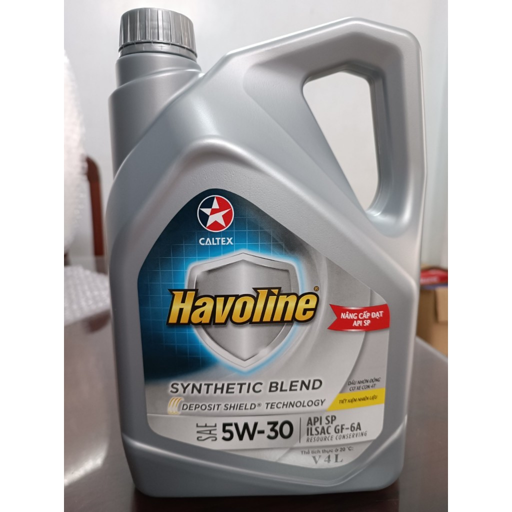 Dầu bán tổng hợp Caltex dành cho động cơ xăng Havoline Synthetic Blend ...