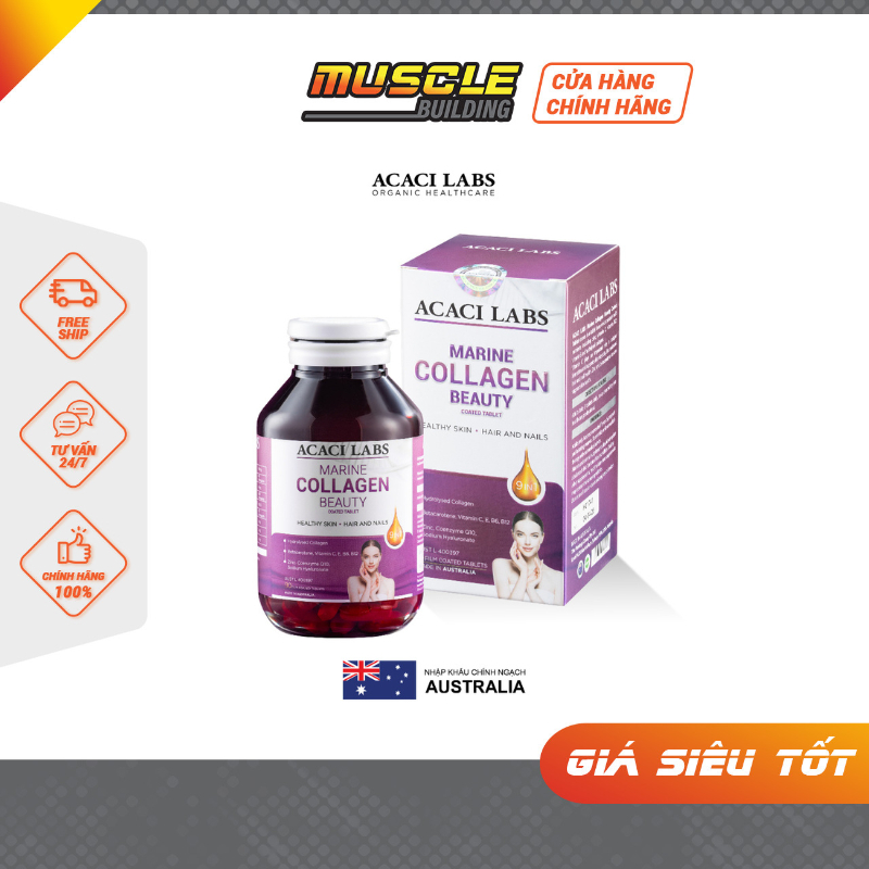 Viên Uống Collagen Marine Collagen Beauty Acaci Labs 90viên_ Úc ...