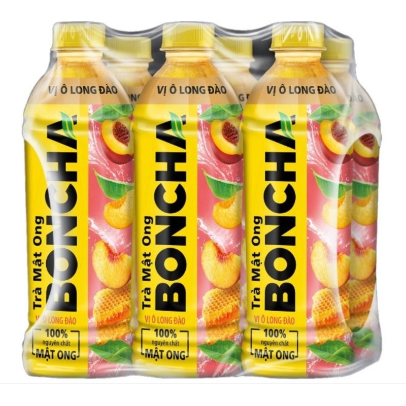 Trà mật ong ô long Đào Boncha Lốc 6 chai x 450ml | Shopee Việt Nam