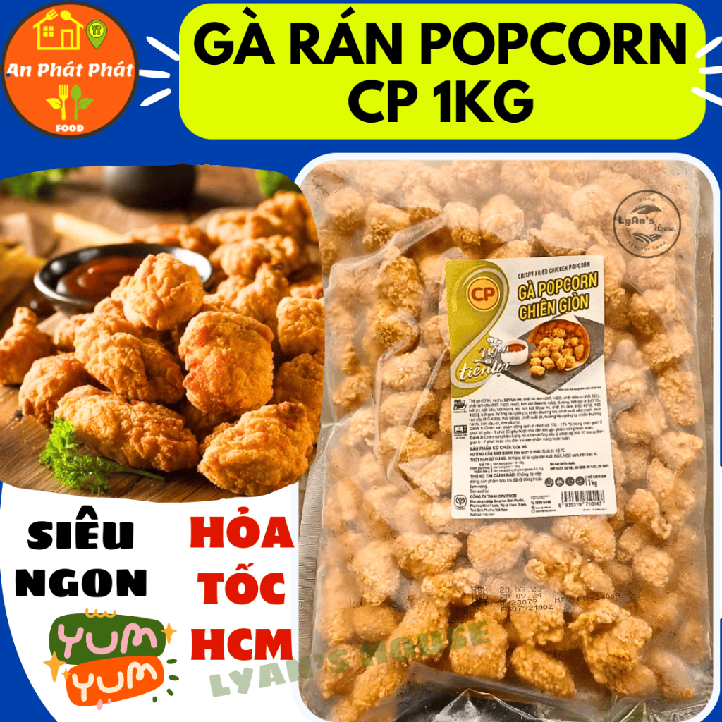 [Hỏa tốc HCM] GÀ POPCORN Chiên Giòn CP, làm từ gà tươi, gà viên CP ngon ...