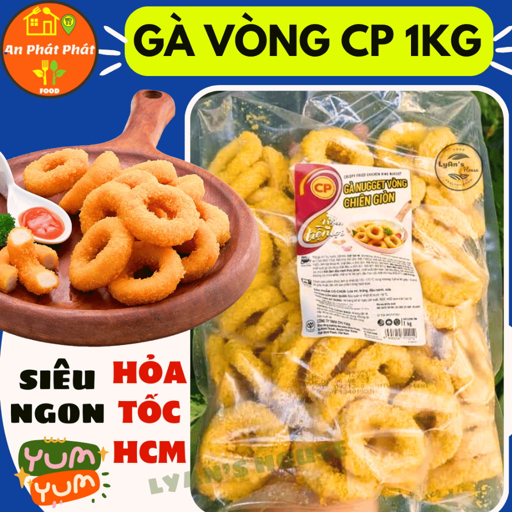Gà vòng CP , làm từ gà tươi, gà nugget vòng ngon như KFC, Gà rán CP ăn ...