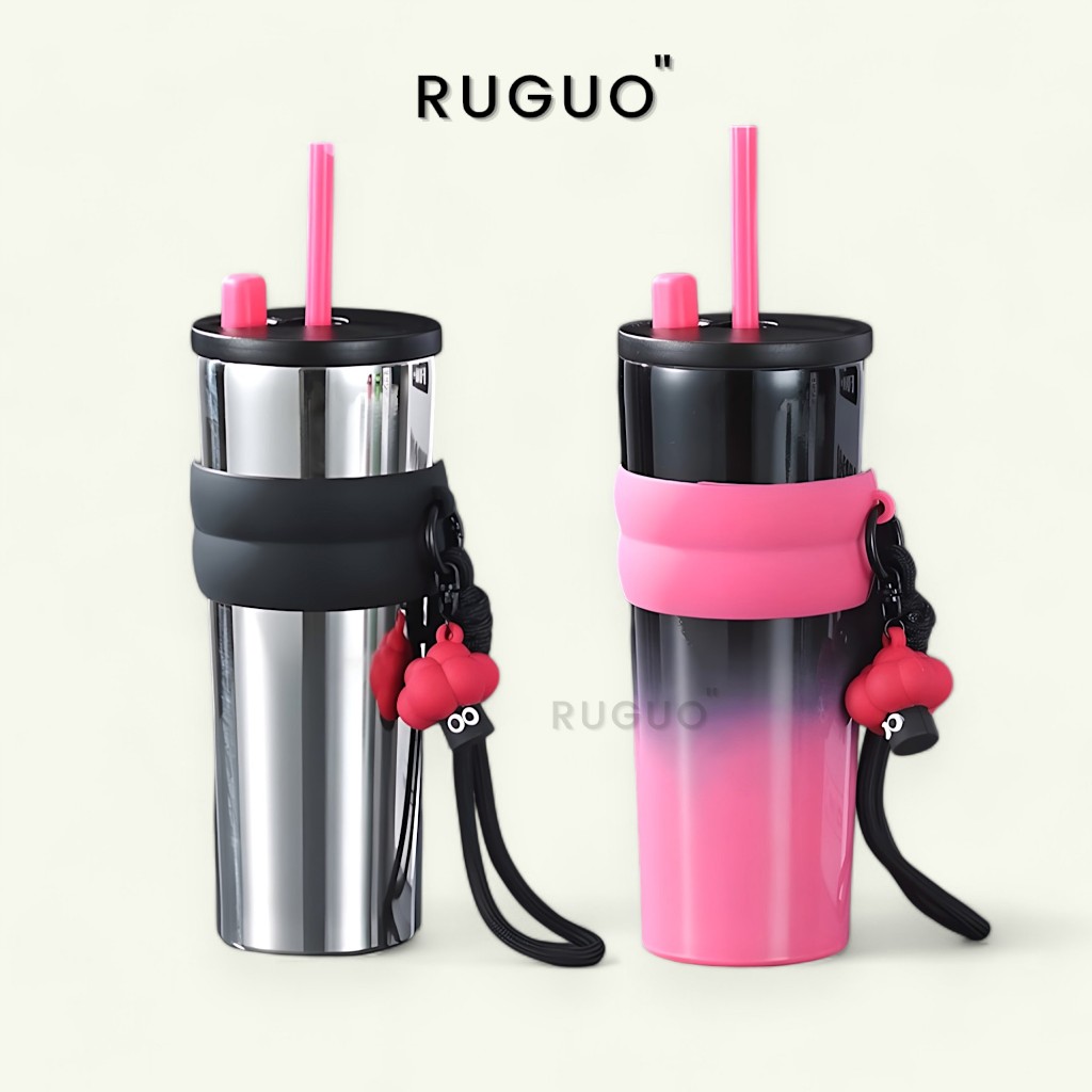 Ly Giữ Nhiệt FUN MÓC KHÓA 710ml Inox 316 (Có ống hút + Nút đậy) | Shopee Việt Nam