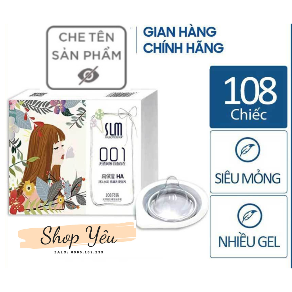 Bao cao su siêu mỏng SLM 001 nhiều chất bôi trơn, trong suốt, không mùi ...