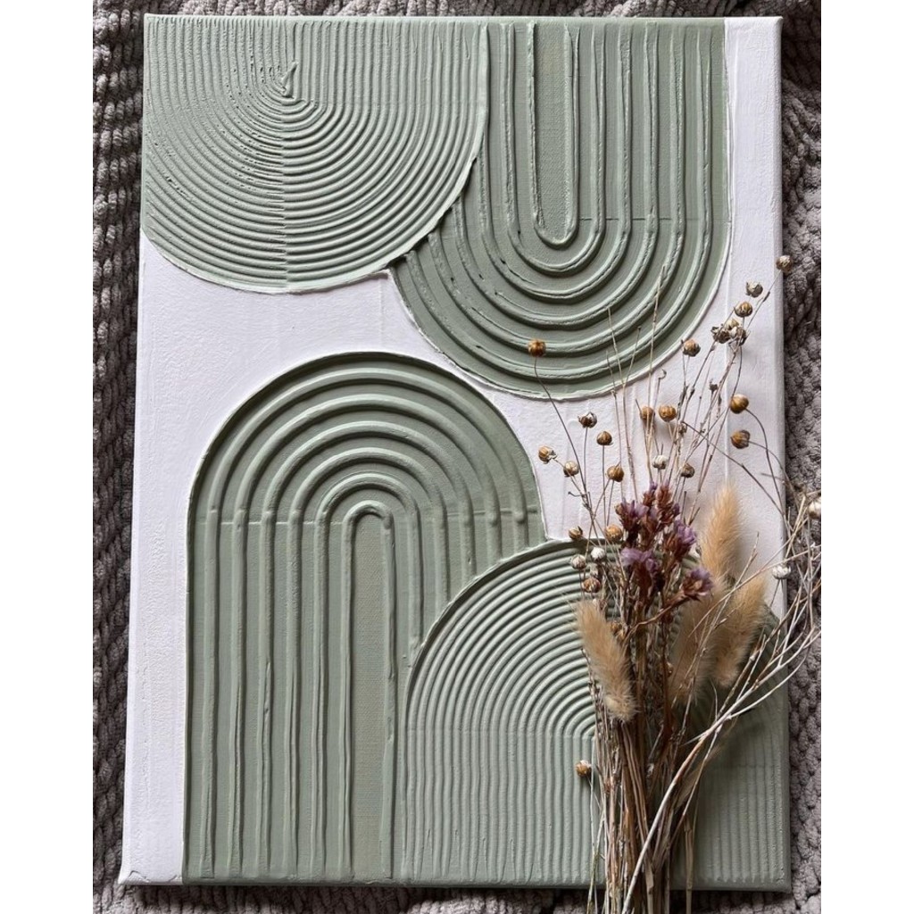 Tranh DIY Từ Bột Đắp Nổi Thạch Cao 3D Texture Art Thủ Công Phong Cách ...
