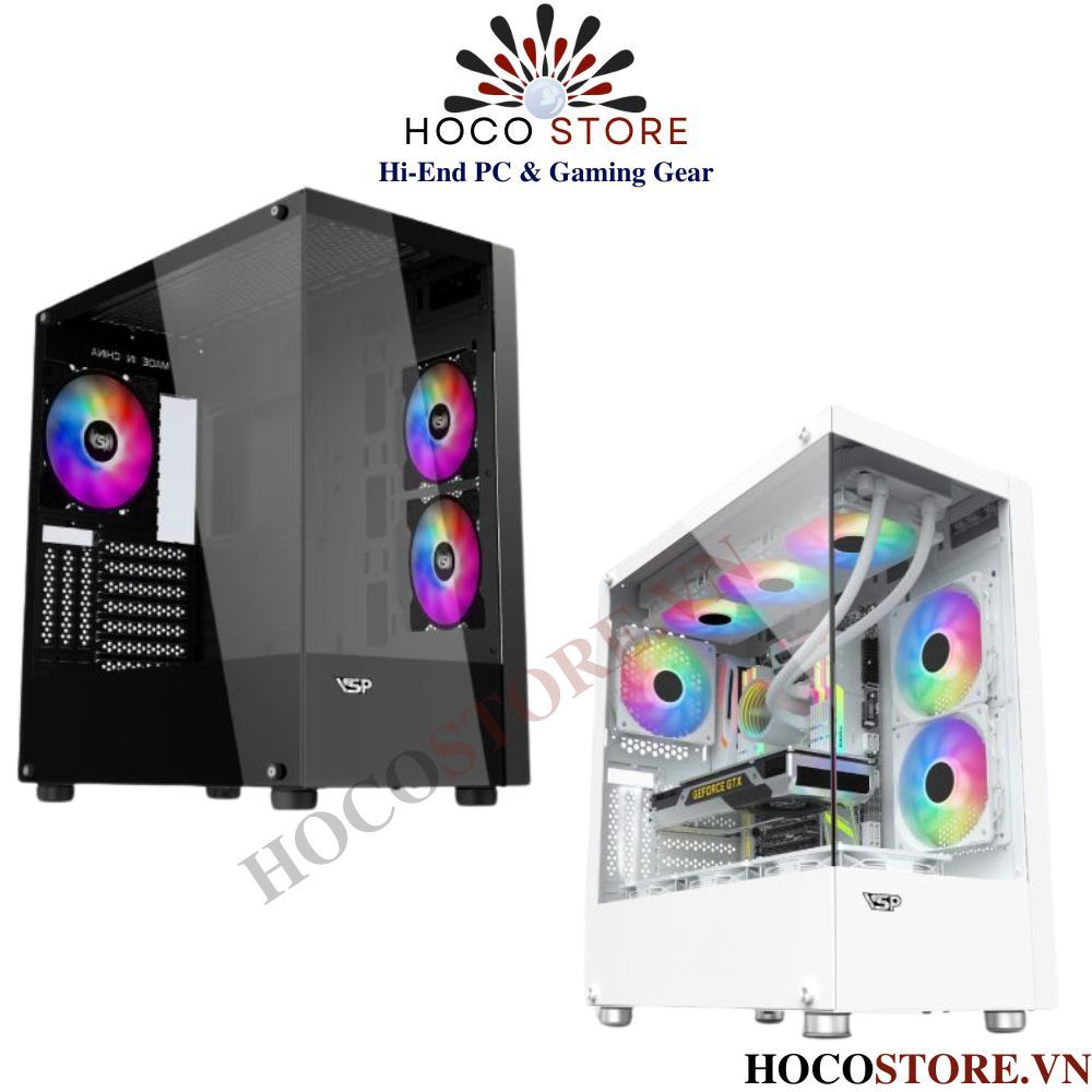Vỏ Case Máy Tính VSP Gaming bể kính AX4 & AX5 Case 2 Mặt kính chuyên tản Custom, AIO | Hoco ...