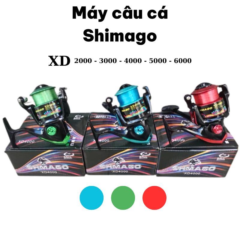 Máy câu cá có cước sẵn XD Shimago ,máy câu lure cao cấp 2000,3000,4000 ...