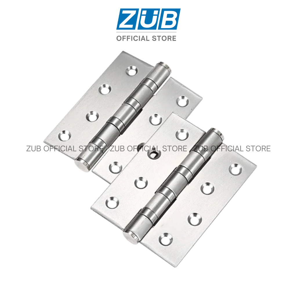 [4x3x2] BỘ 2 BẢN LỀ LÁ CỬA ĐI DÀI 10 cm inox dày 2mm (Bản lề cửa đi 1T ...