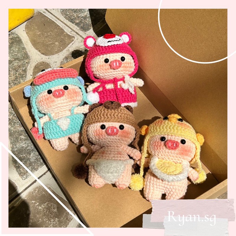Móc khoá heo len handmade | Shopee Việt Nam
