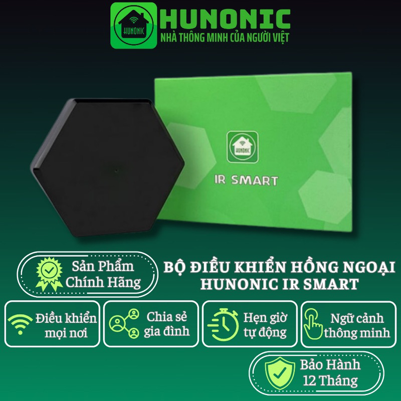 Điều khiển Điều hòa, Tivi từ xa qua điện thoại Hunonic IR Smart ...