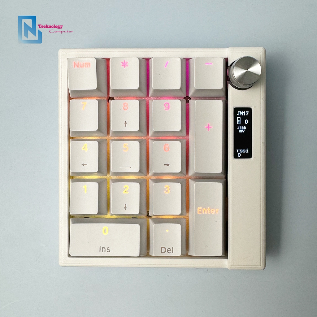 Bàn Phím Numpad Hoàn Chỉnh JM17 Chỉ Kết Nối Bluetooh Có Led RGB Màn ...