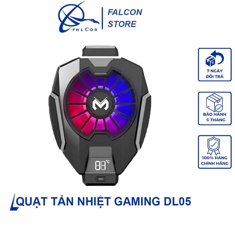 Quạt Tản Nhiệt Gaming DL 05, Màn Hình LED, Kẹp Co Dãn, Tản Nhiệt Tốt ...
