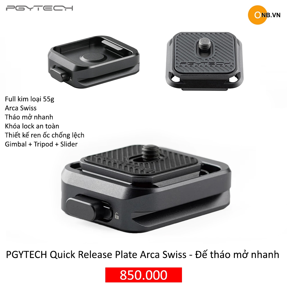 PGYTECH Quick Release Plate Arca Swiss - Đế tháo mở nhanh 2024 | Shopee ...