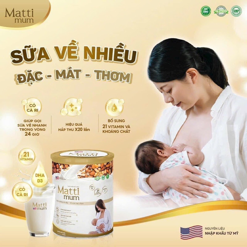 [Chính hãng]Sữa hạt lợi sữa Matti Mum cho mẹ sau sinh 650g | Shopee ...