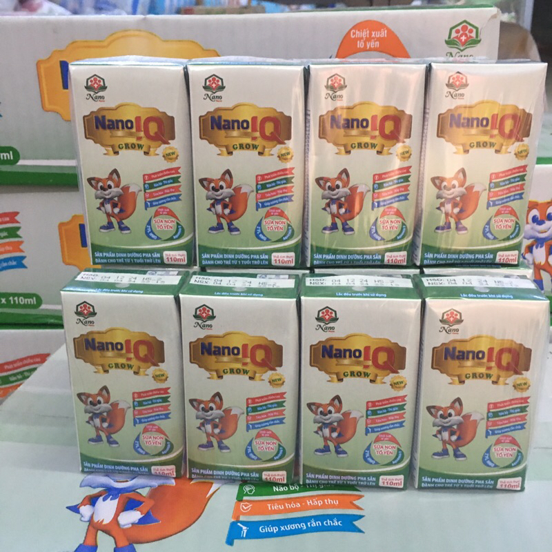 Lốc 4hộp x110ml sữa pha sẵn NaNo IQ grow | Shopee Việt Nam