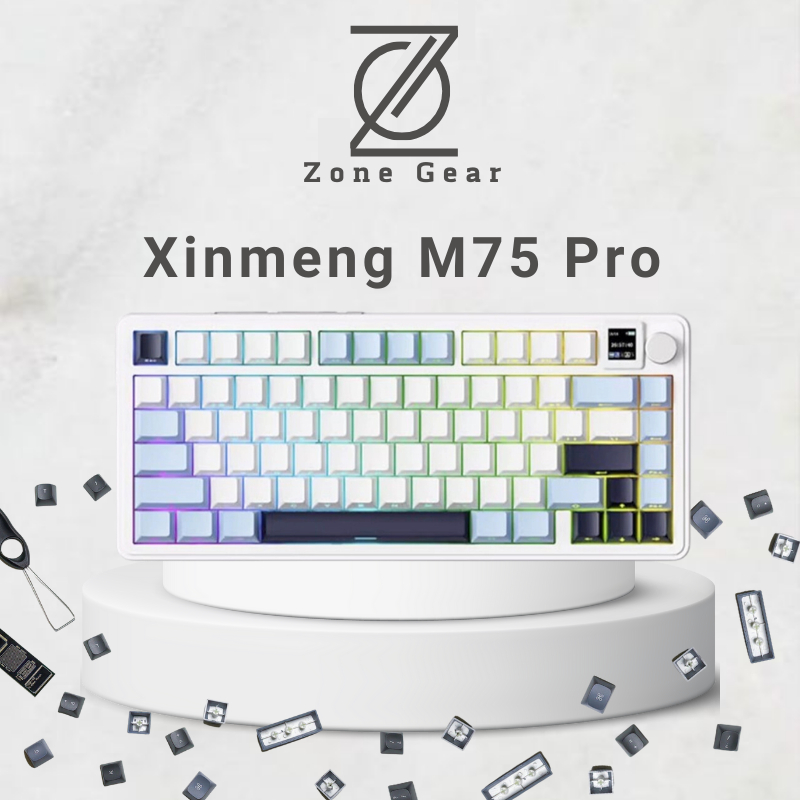 (Chính hãng BH 12 Tháng) Bàn phím cơ Xinmeng M75, M75 Pro, có Màn hình TFT, Led RGB, 3 Mode Kết ...