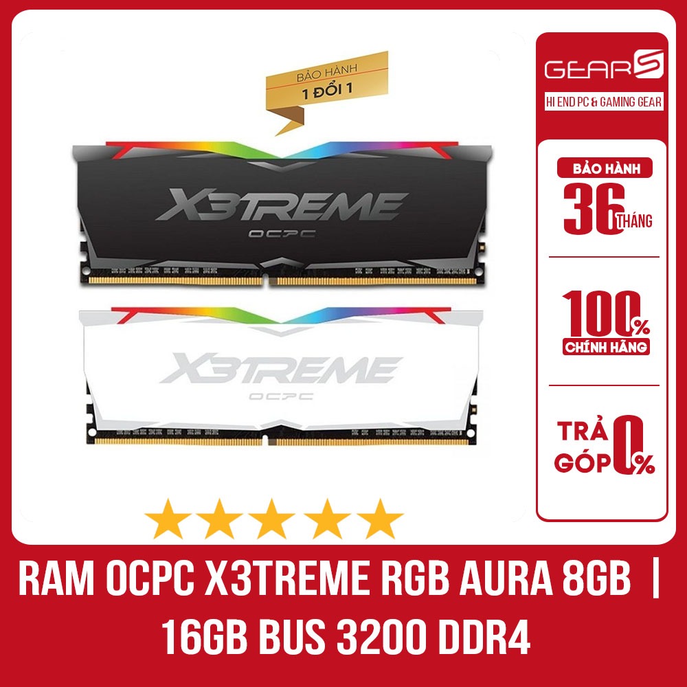 RAM OCPC X3TREME RGB AURA 8GB Bus 3200 DDR4 - Bảo hành 36 Tháng lỗi 1 đổi 1 | Shopee Việt Nam