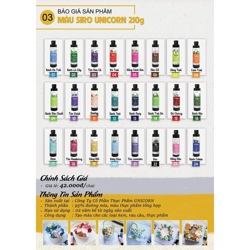 Bộ 24 màu UNICORN pha kem 210g | Shopee Việt Nam