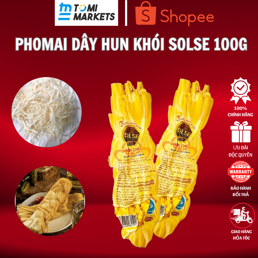 Phomai Dây Hun Khói - Phomai Sợi Hun Khói Solse 100g | Shopee Việt Nam