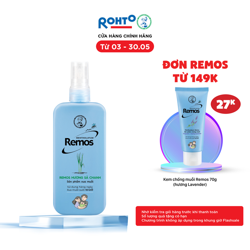 Xịt chống muỗi hương sả chanh Rohto Mentholatum Remos 150ml | Shopee ...