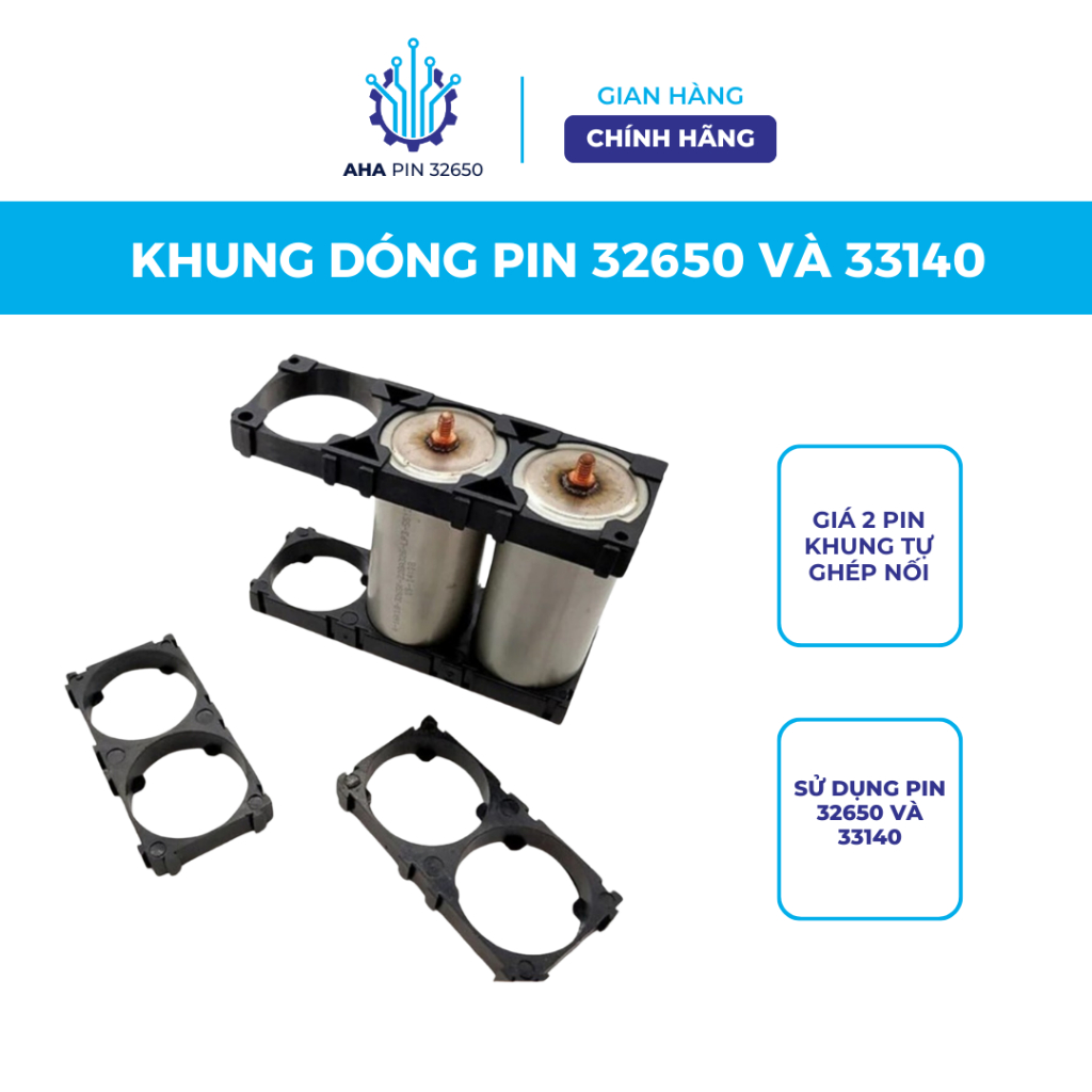Khung Pin 32650,32700,32900, 33140 1x2 hình trụ, Khung Đóng Cố Định Pin ...