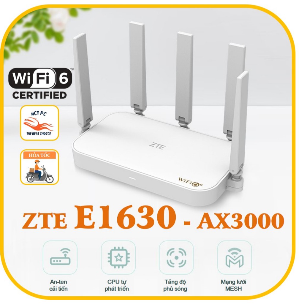 [RẺ VÔ ĐỊCH] Bộ phát router Wifi Mesh Wifi 6 ZTE E1630 AX3000 - hàng ...