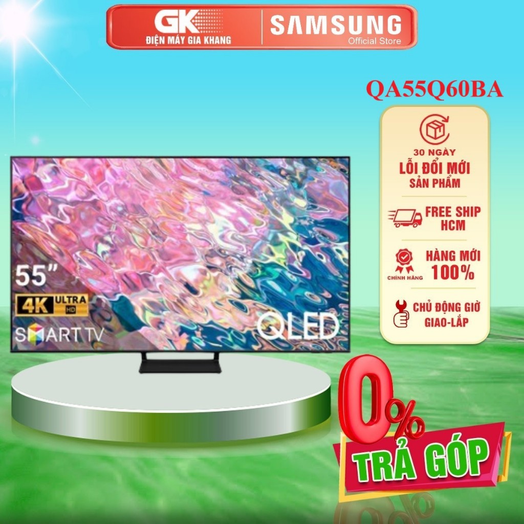 QA55Q60BA - Smart Tivi QLED 4K 55 inch Samsung QA55Q60BA - GIAO TOÀN QUỐC | Shopee Việt Nam