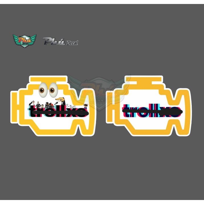 Tem logo Stiker Trollxe, Troll xee việt nam trôn xe 1 cái ngộ nghĩnh ...