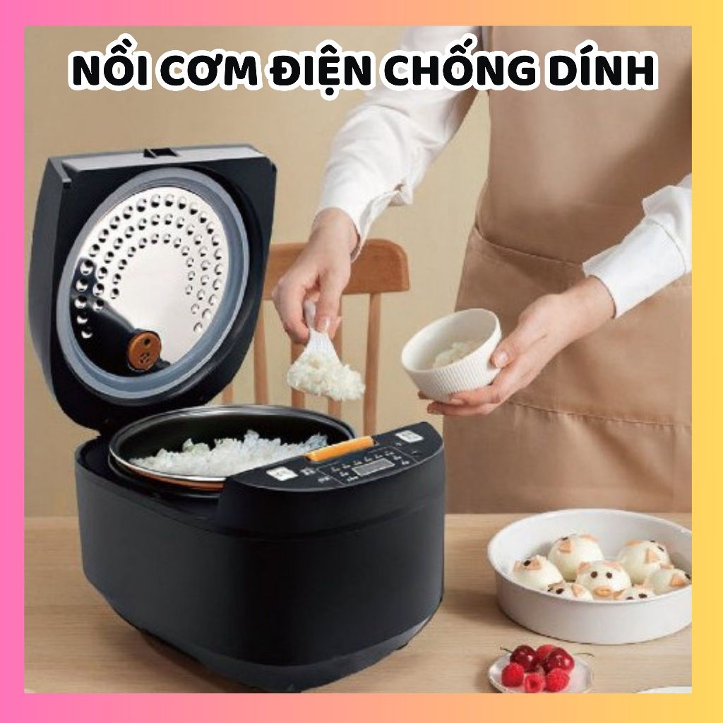 Nồi Cơm Điện 5L Chống Dính, Lòng Nồi 1,8L,10 Chế Độ Nấu Thông Kinh ...