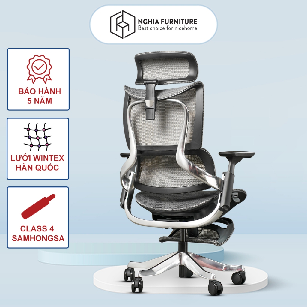 Ghế công thái học Nghia furniture Maza, Piston class 4 Samhongsa Hàn ...