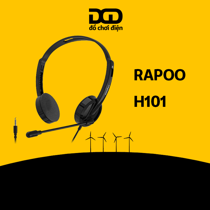 Tai nghe chụp tai Rapoo H101 (3.5mm/Mic) | Shopee Việt Nam