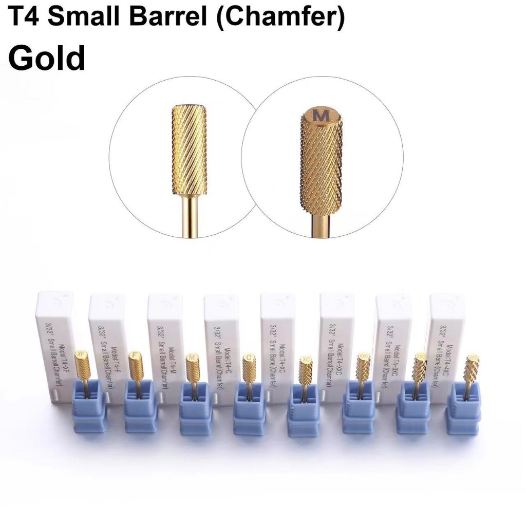 Đầu mài small barrel (Chamfer) gold T4-Nail | Shopee Việt Nam