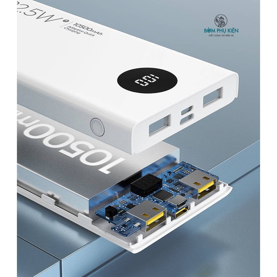 Sạc Dự Phòng Cao Cấp PISEN 10500mah, Sạc Siêu Nhanh Công Suất Ra Tối Đa 22.5W Đủ 3 Loại Cổng Đầu ...