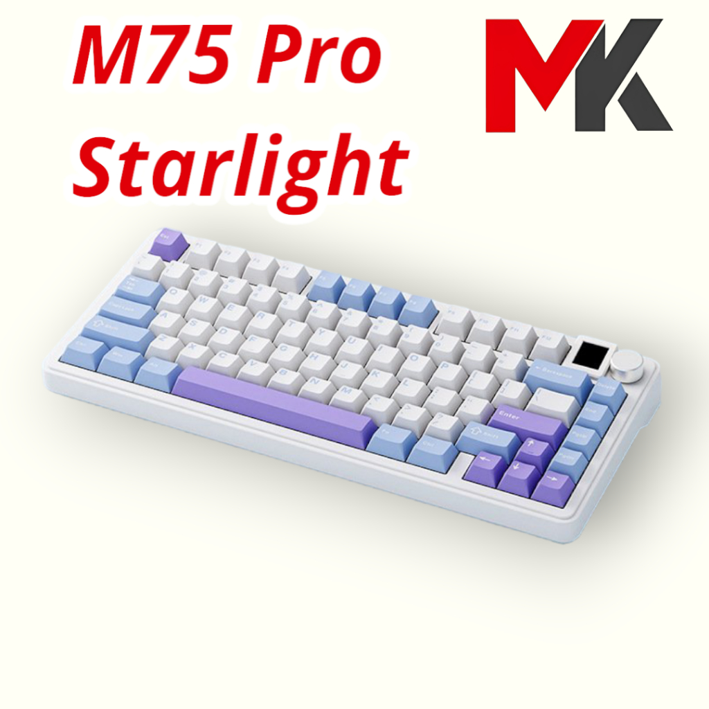 Bàn Phím Cơ Xinmeng M75 Pro Không Dây, Màn Hình, Mạch Xuôi, Led RGB ...