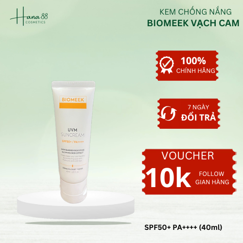 [Hàng CTY] Kem chống nắng BIOMEEK huyết tế bào UVM SUNCREAM SPF50+ PA++++ cho da nhạy cảm vạch ...