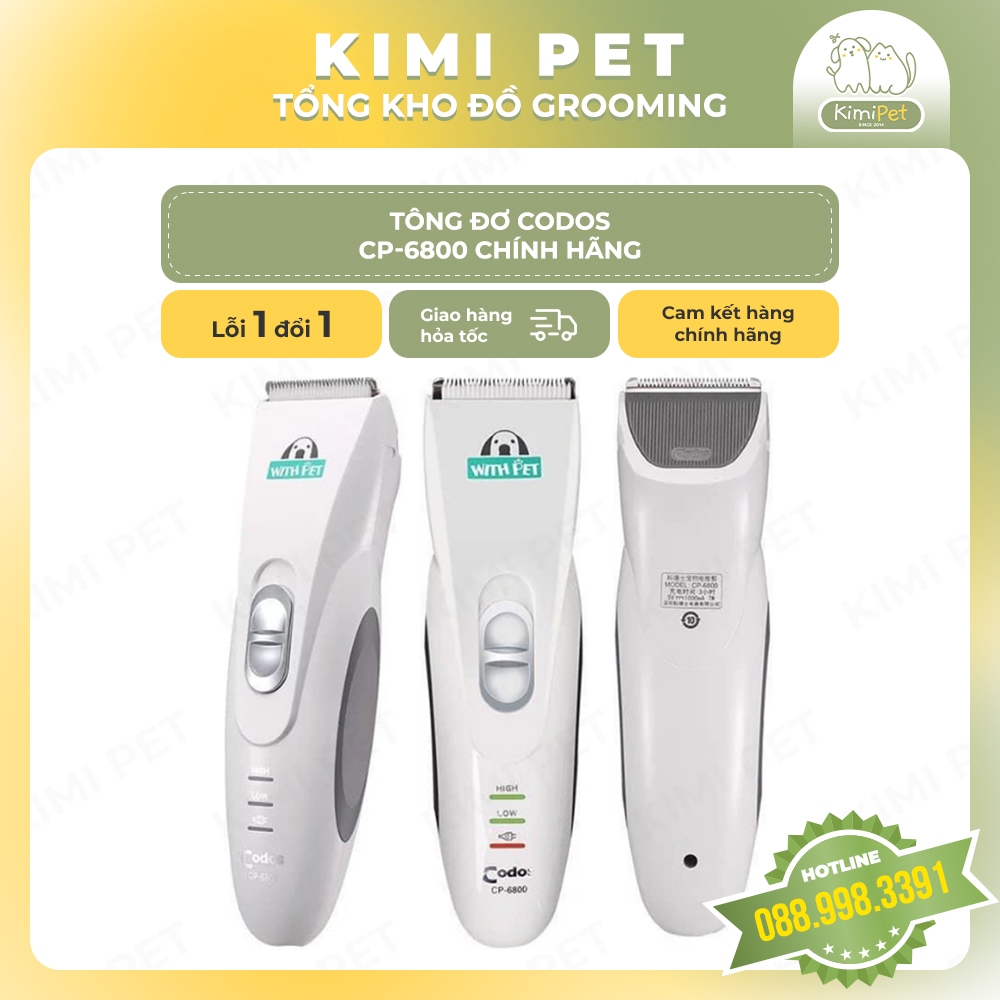 Tông đơ Codos CP-6800 chính hãng, tông đơ cắt tỉa lông chó mèo chuyên ...