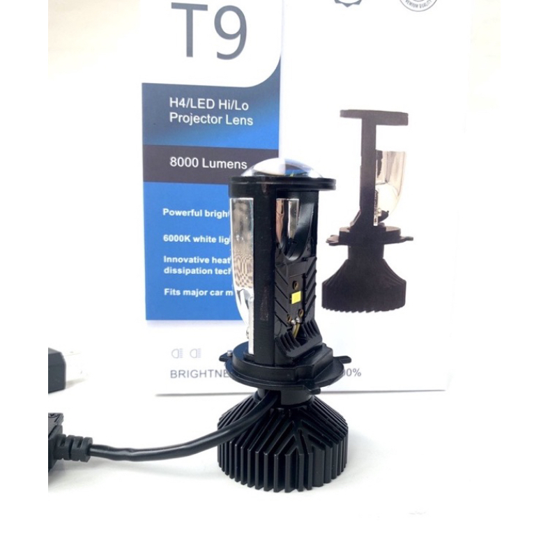 Đèn Pha T9 Led Bi Cầu T9 Led Đèn Pha XE Máy Oto Chân H4 Cắt Sáng Chống ...