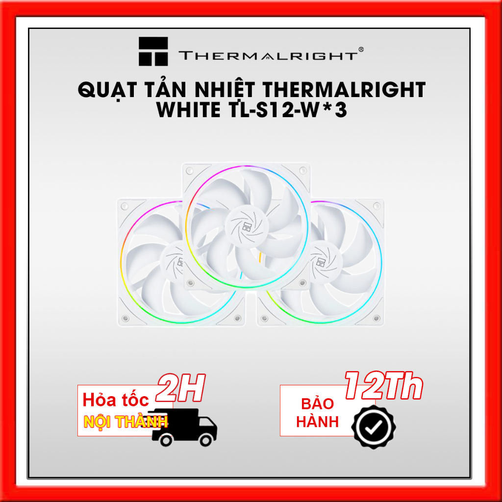QUẠT TẢN NHIỆT THERMALRIGHT WHITE TL-S12-W*3 ARGB | Shopee Việt Nam