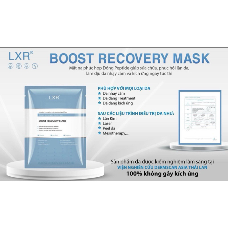 [10 Miếng] Mặt Nạ Xanh LXR Boost Recovery Mask - Dưỡng ẩm, làm dịu ...